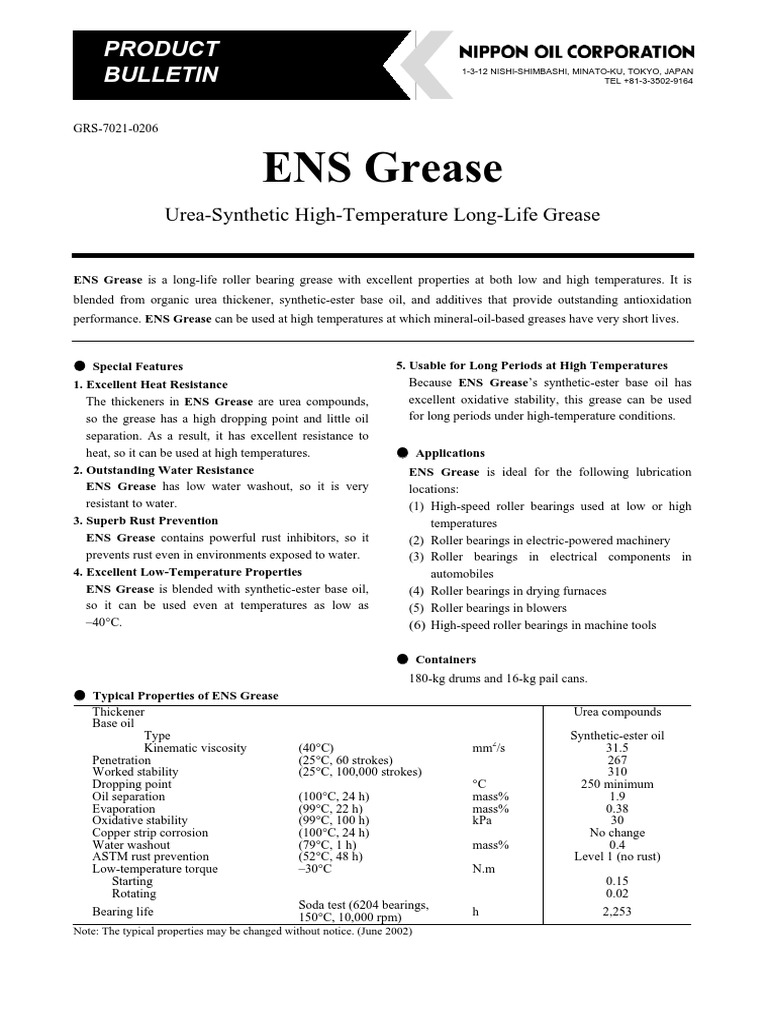 ENS Grease | PDF