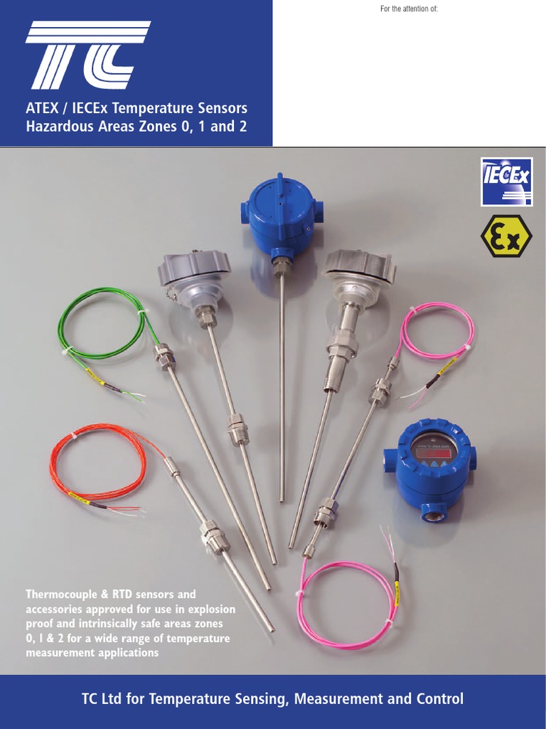 UK ATEX IECEx Sensor Catalogue | PDF | Thermocouple | Physical Sciences