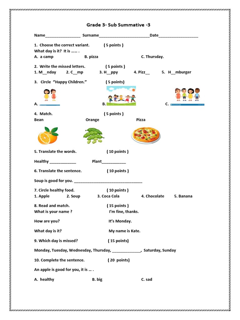 Grade 3 - Summative 1 (Gulshan Anar) | PDF