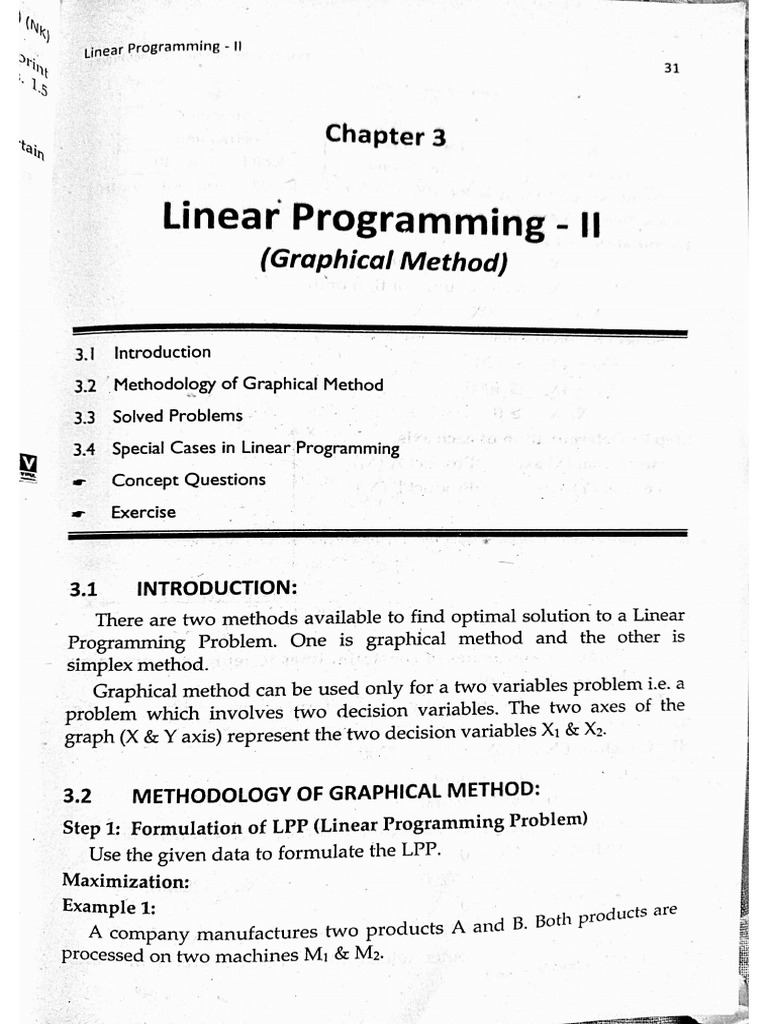 Graphical Method LPP | PDF