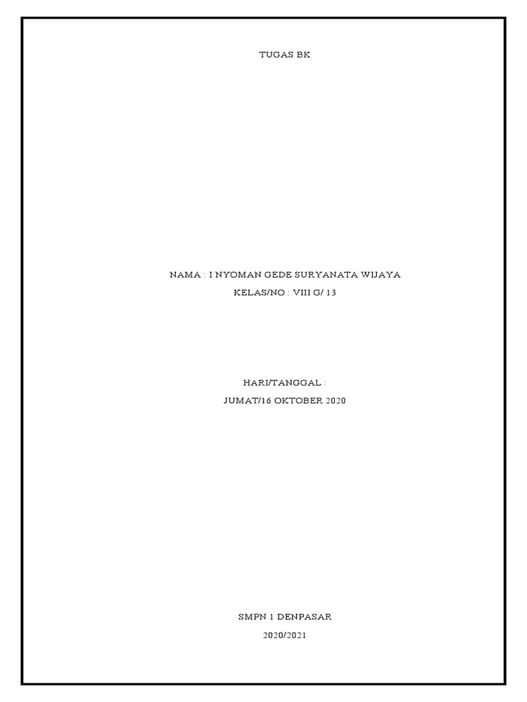 Tugas BK Muda-Mudi | PDF