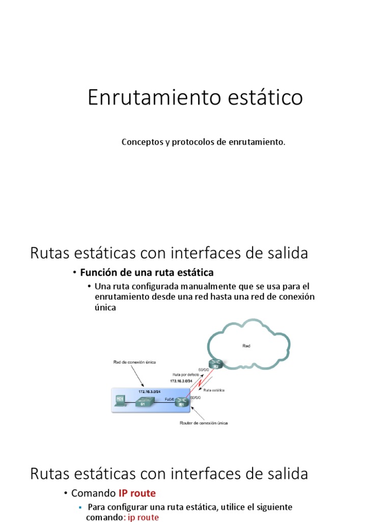 Enrutamiento Estático IPv4 IPv6 | PDF | Enrutador (Computación) | Dirección IP