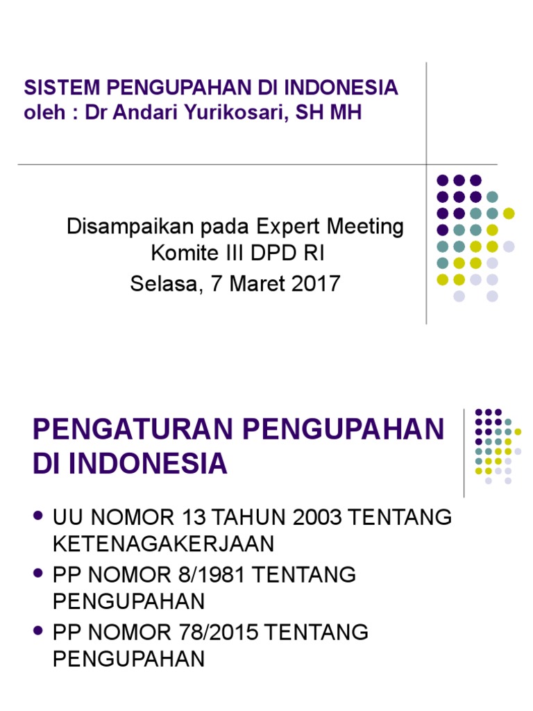 Sistem Pengupahan Di Indonesia | PDF