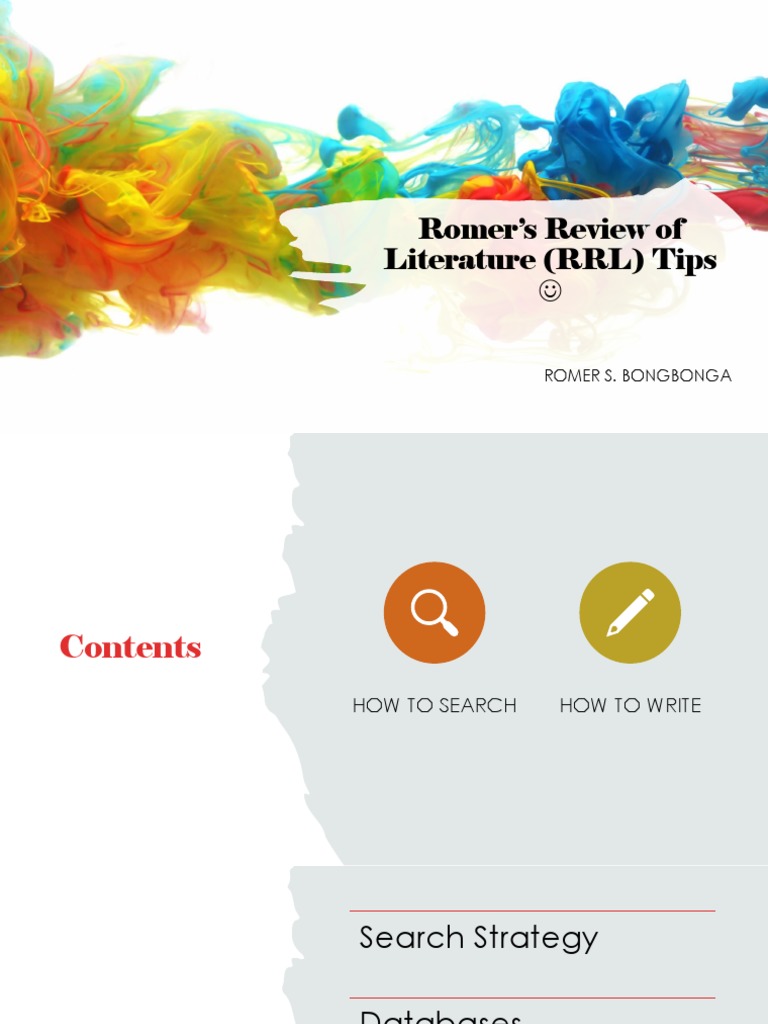 RRL Tips | PDF | Academic Journal | Concept