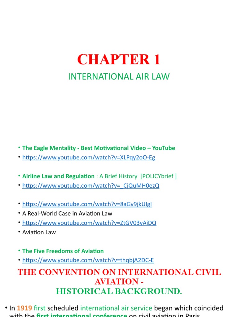 CH 1 Int. Air Law - Autosaved | PDF | Airport | Aviation CH 1 Int. Air Law - Autosaved | PDF | Airport | Aviation