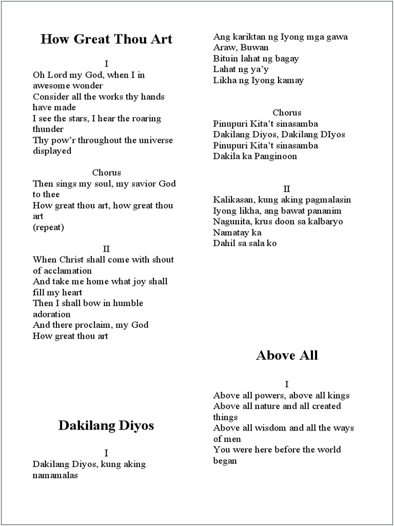 How Great Thou Art | PDF