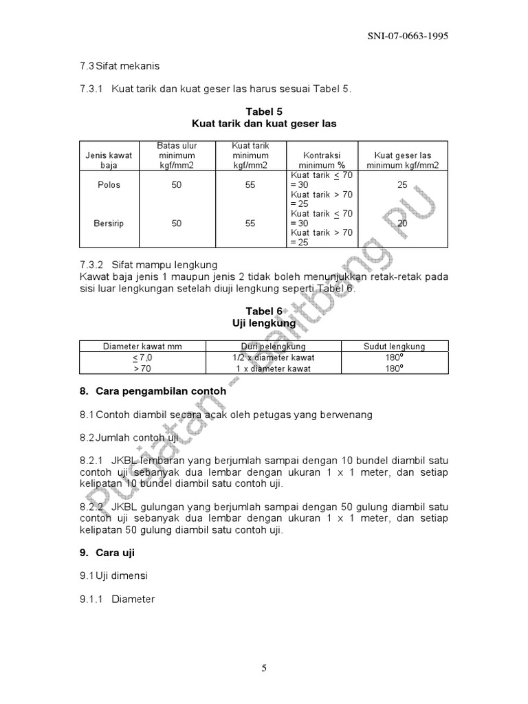 Sni 07 0663 1995 | PDF
