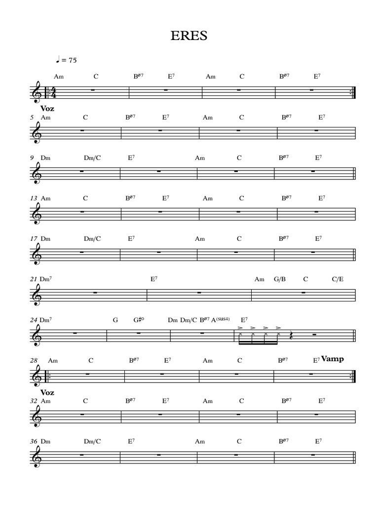 ERES - Partitura Completa | PDF