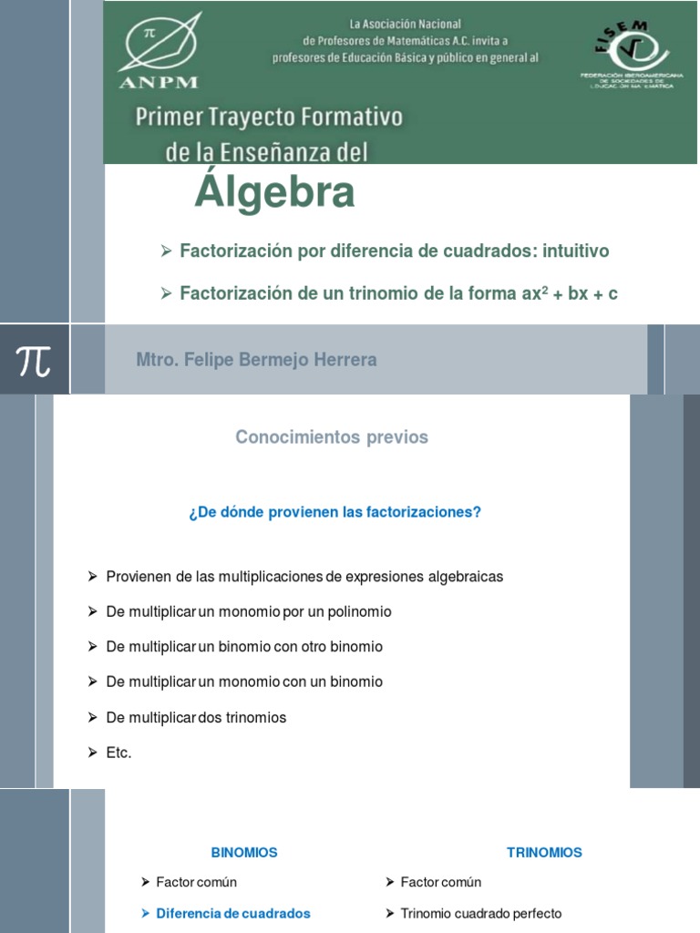 Presentación 1 | PDF | Factorización | Álgebra abstracta