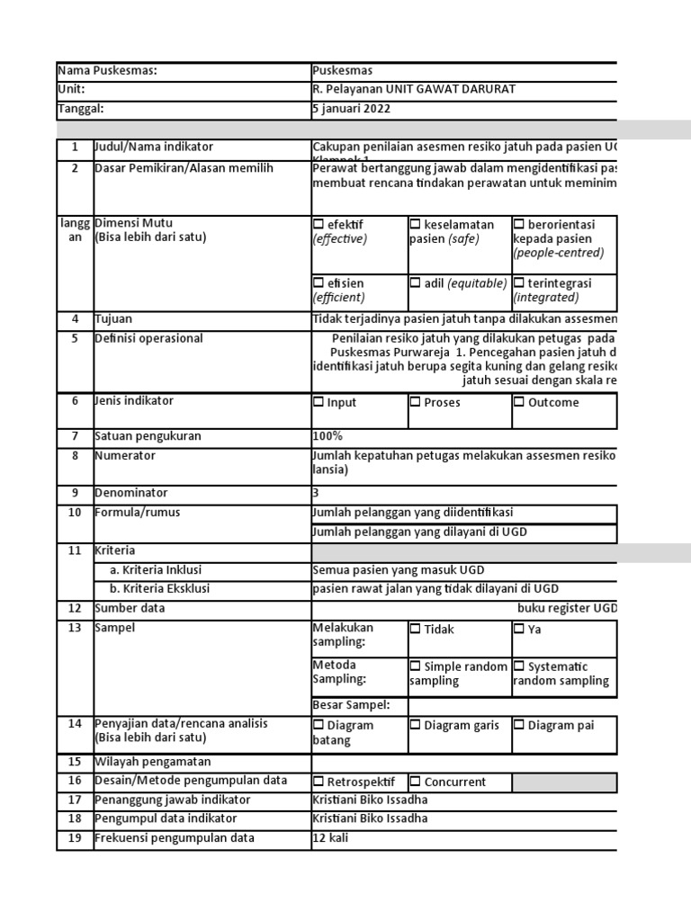 Indikator Kinerja UGD 2022 | PDF