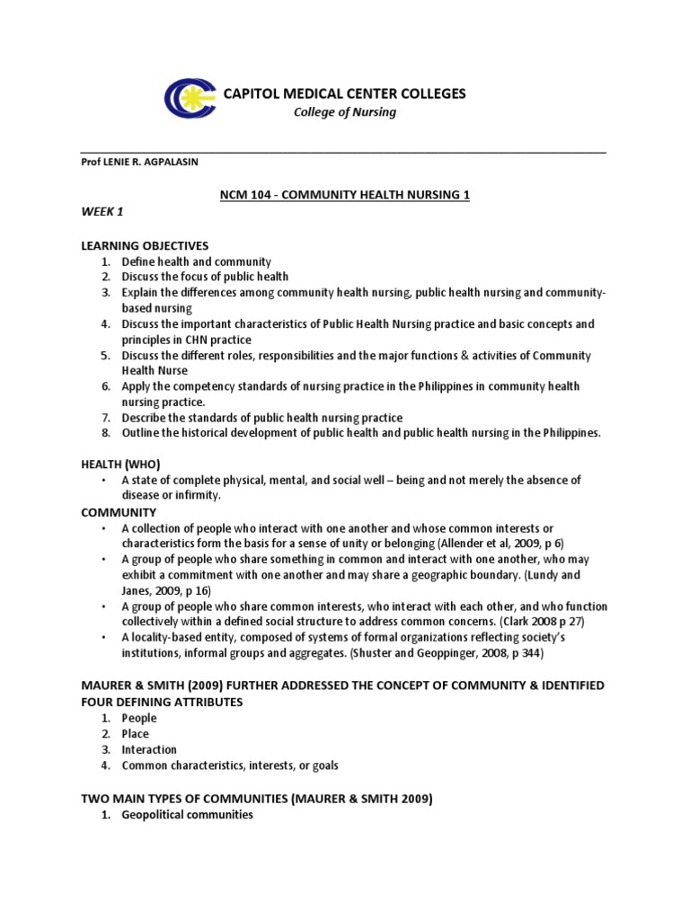 Overview of PHN | PDF | Nursing | Public Health