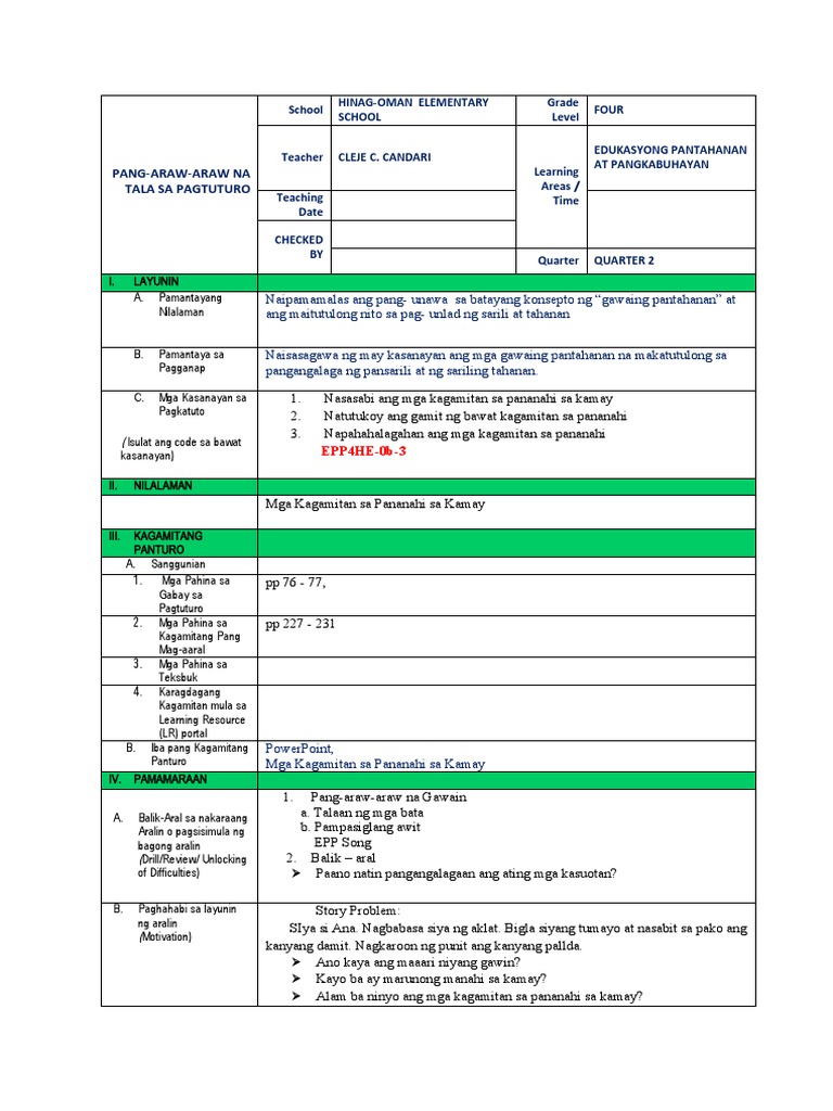 Kagamitan Sa Pananahi | PDF