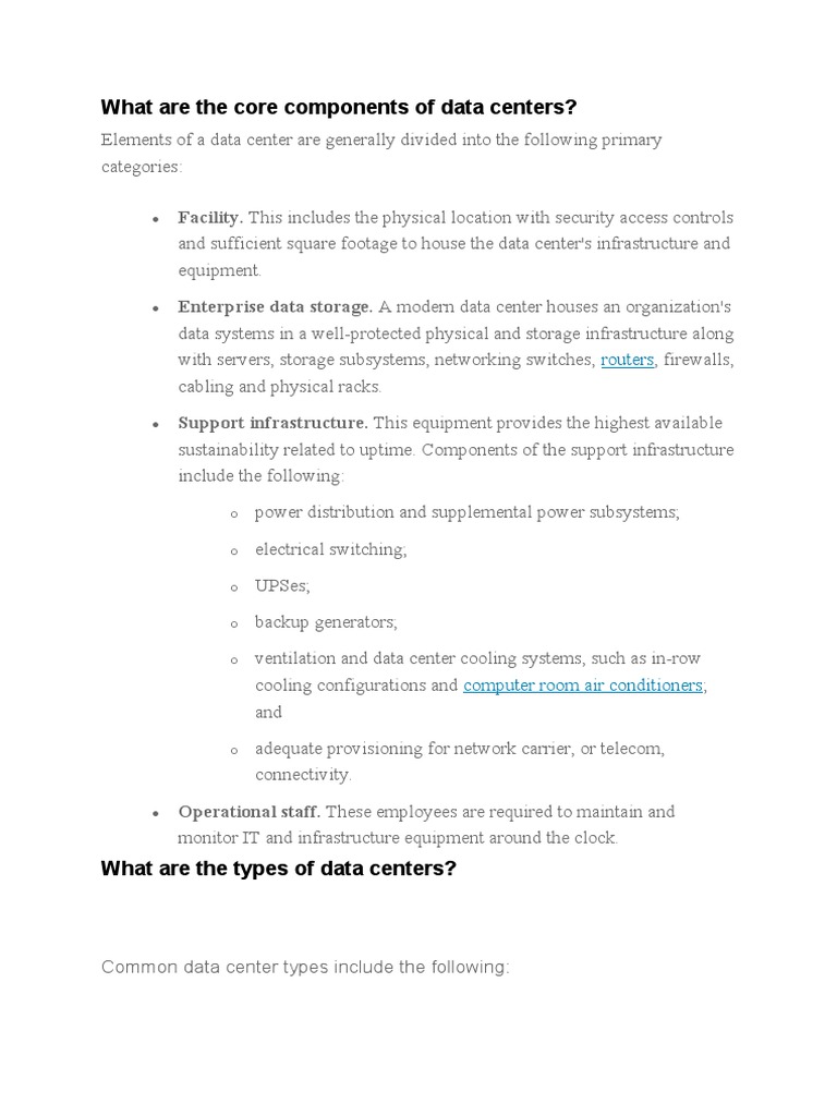 Data Centers | PDF | Data Center | Cloud Computing