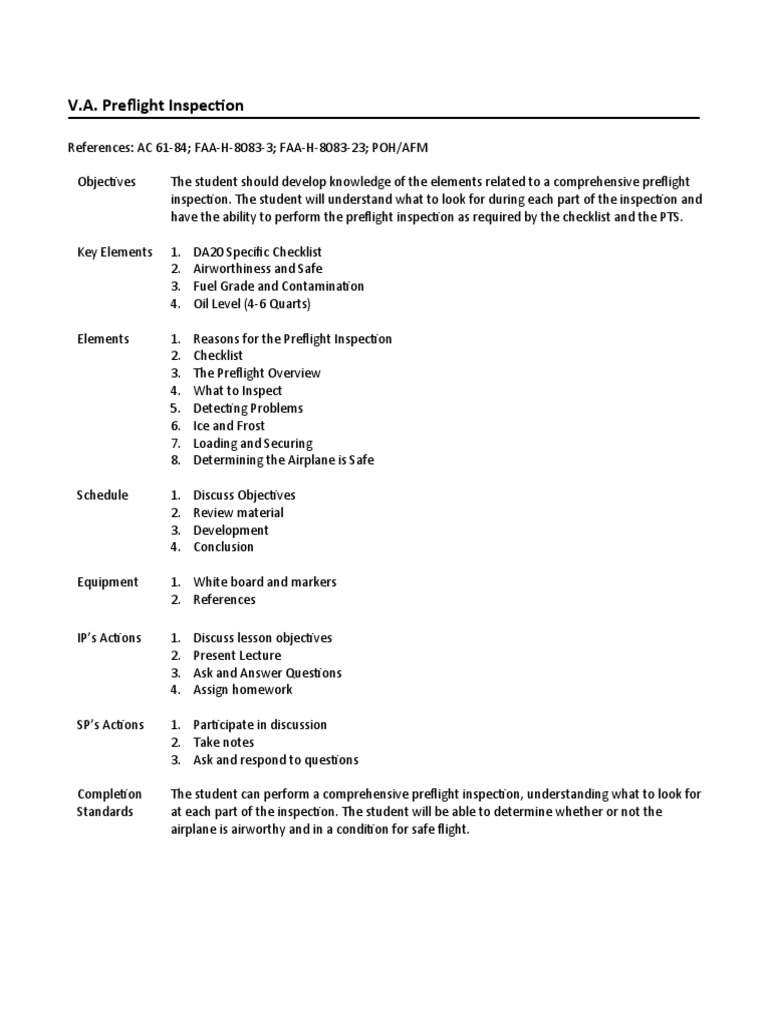05.A. Preflight Inspection | PDF | Aircraft | Water