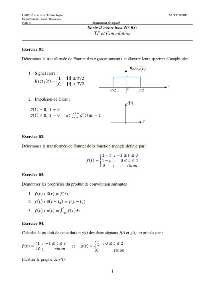Série Dexercices #03 | PDF | Analyse mathématique | Mathématiques