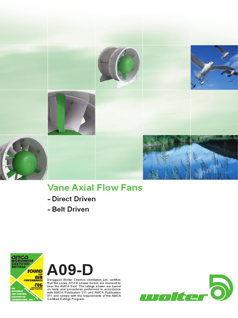 A09-D Vane Axial Fans | PDF | Applied And Interdisciplinary Physics | Chemical Engineering