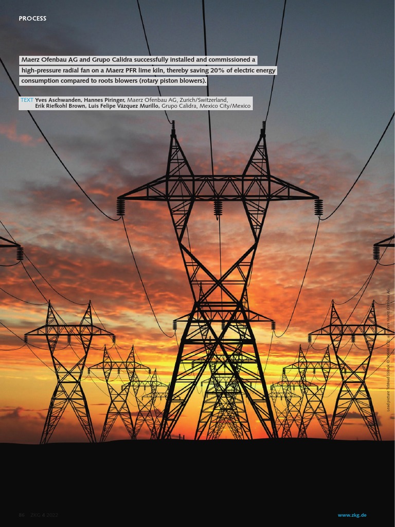 ZKG4-2022 How To Save Electric Energy in Maerz PFR Lime Kilns | PDF ...