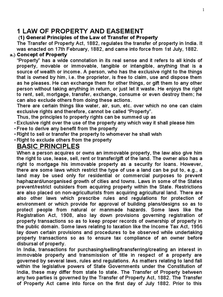 Final Law of Property and Easement | PDF | Property | Ownership