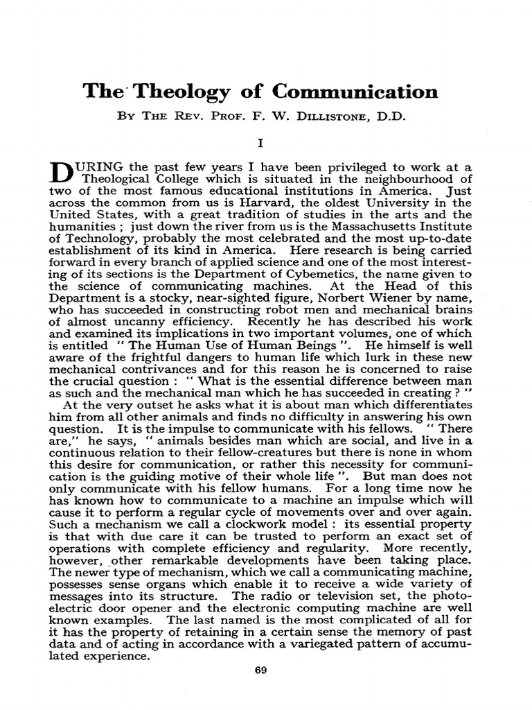 Theology of Communication Insights | PDF | Jesus | Theology
