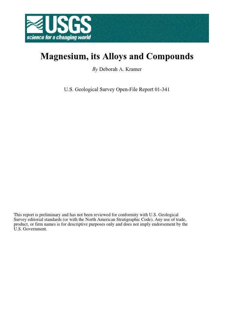 Compounds and Alloyds of Magnesium | PDF | Magnesium | Physical Sciences