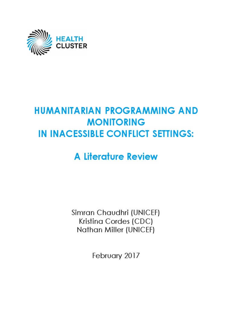 Humanitarian Programming and Monitoring in Inaccessible Conflict ...