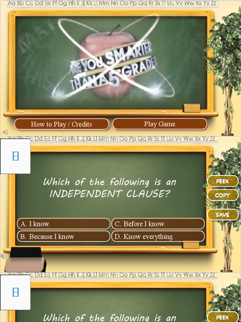 Are You Smarter Than A Fifth Grader | PDF