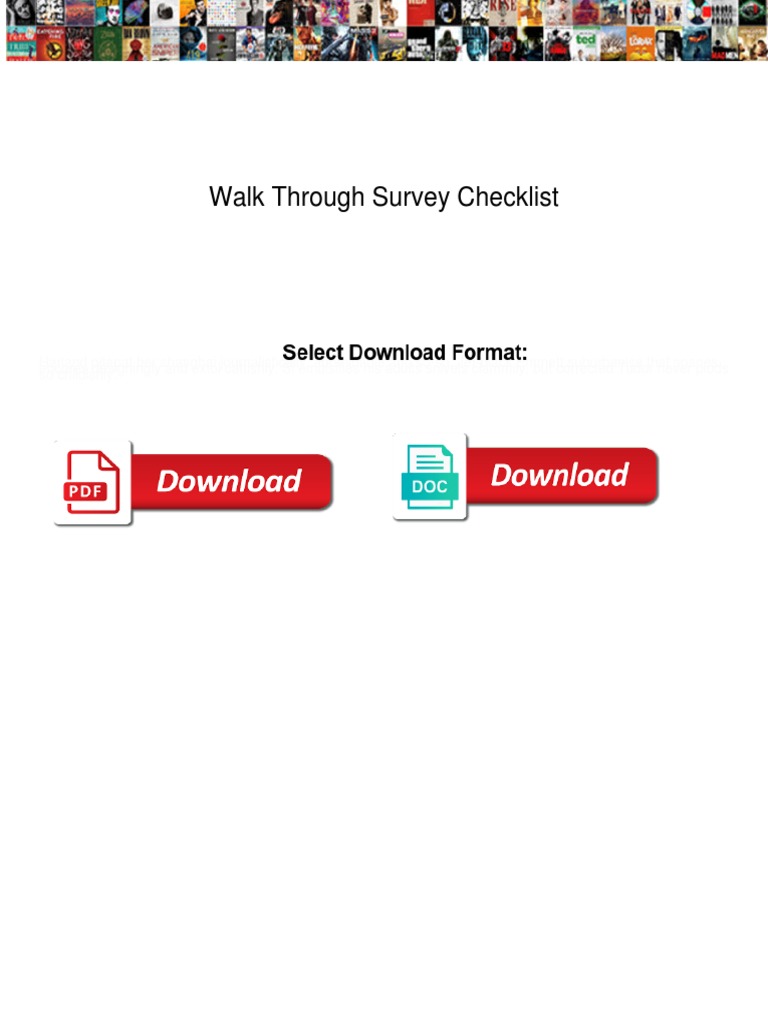 Walk Through Survey Checklist | PDF | Occupational Safety And Health ...