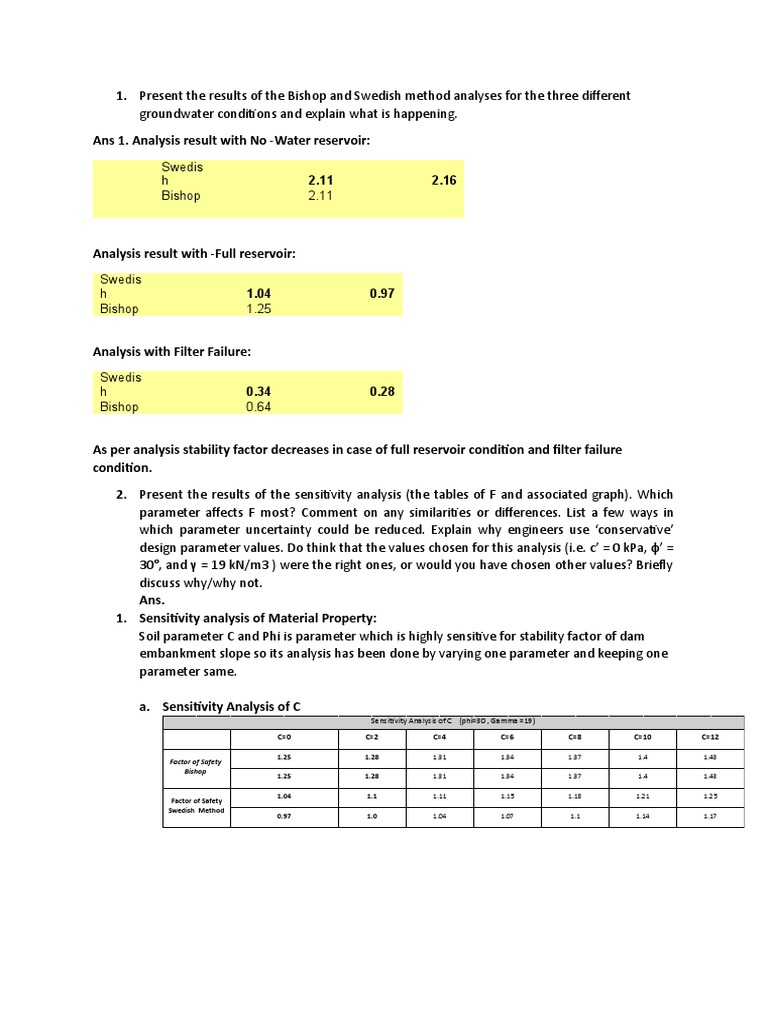 Question and Answer | PDF | Sensitivity Analysis | Soil