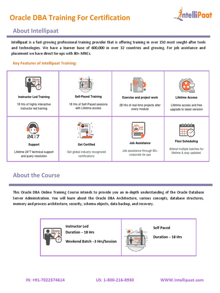 ORacle DBA Brochure | PDF | Databases | Data