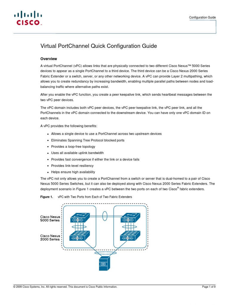 Virtual Port Channel Quick Configuration Guide | PDF | Network Switch | Computer Data