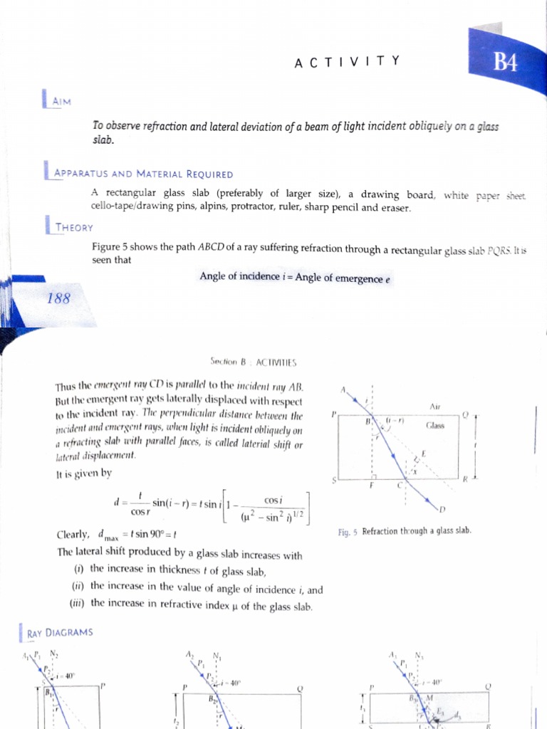 Activity 5 Pdf Refraction Glasses