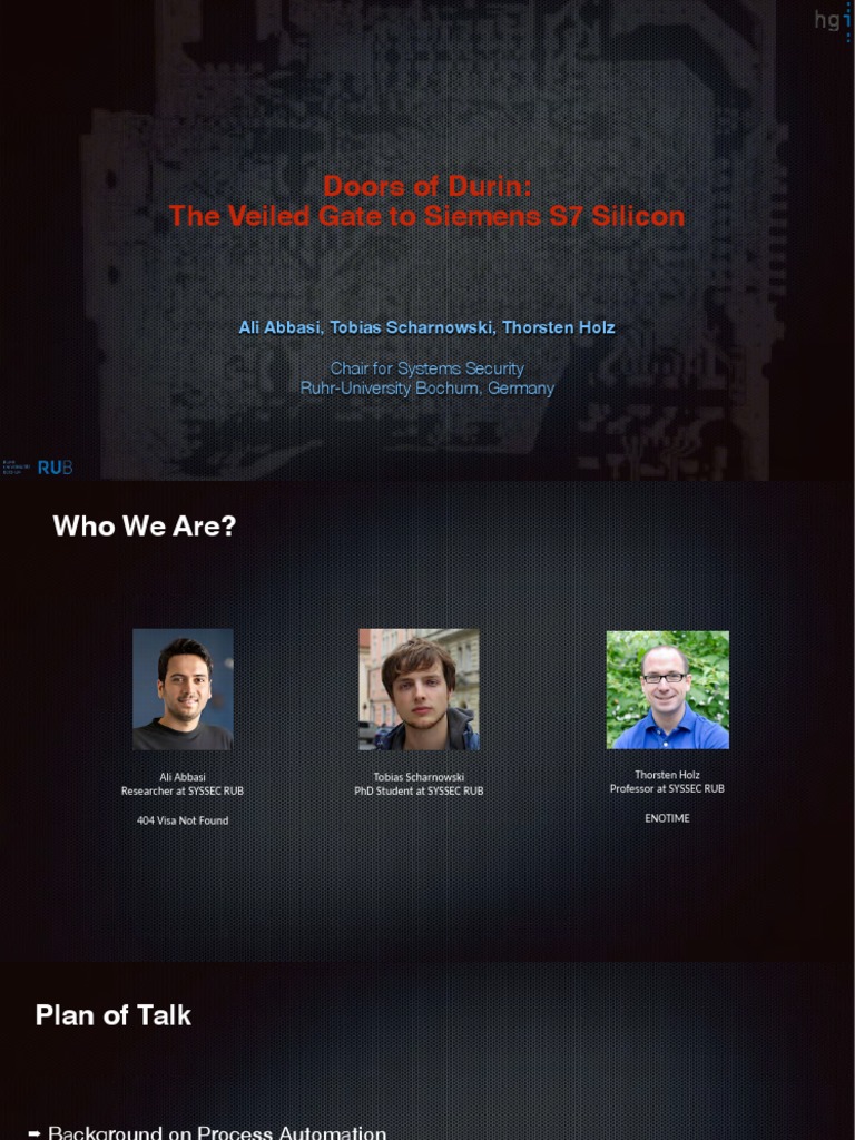 The Veiled Gate To Siemens S7 Silicon | PDF | Transmission Control ...