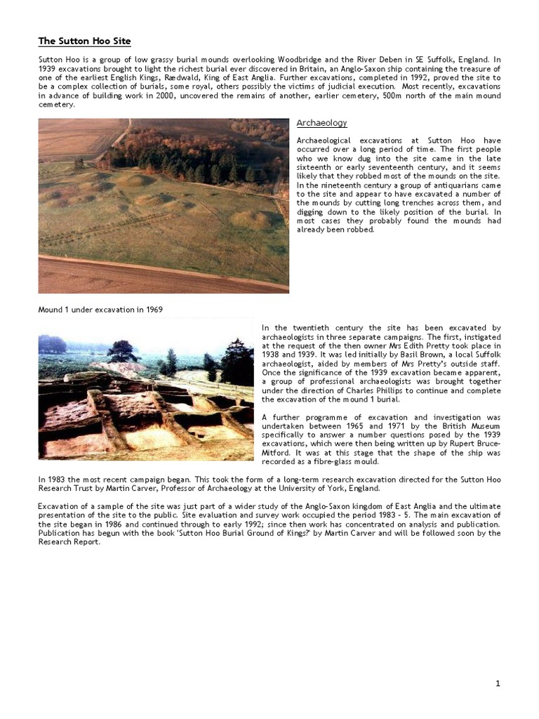 The Sutton Hoo Site | PDF | Archaeology