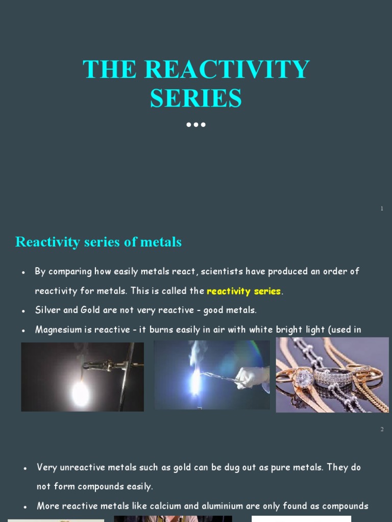 Understanding the Reactivity Series of Metals | PDF | Oxide | Metals