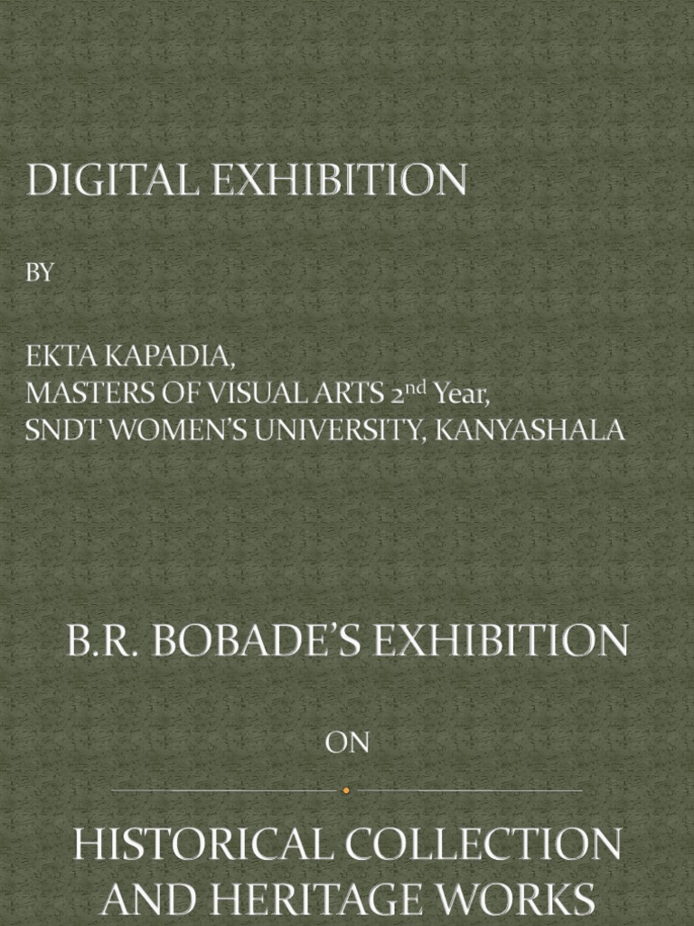 Bhujang Bobade's Heritage Exhibition | PDF