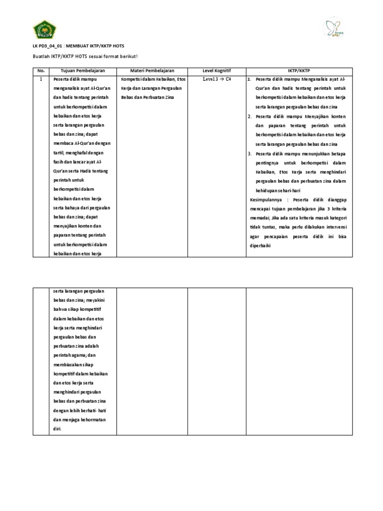 Tri Jumiati LK 3.4 Iktp-Kktp | PDF