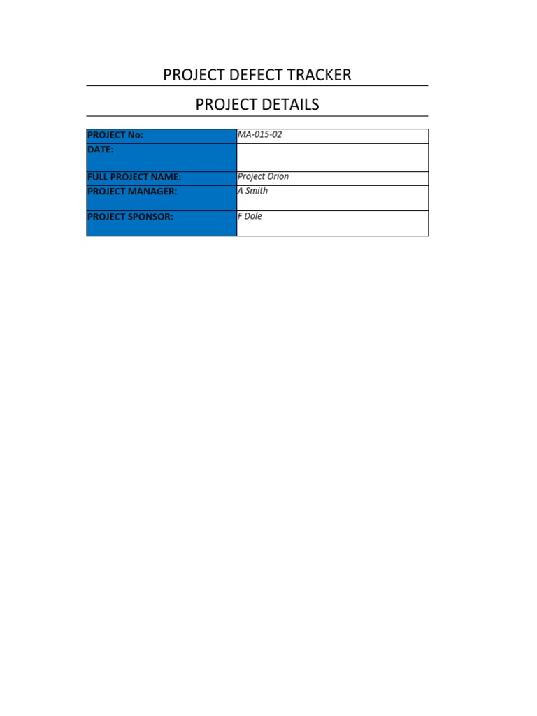 project-defect-tracker | PDF | Business | Software