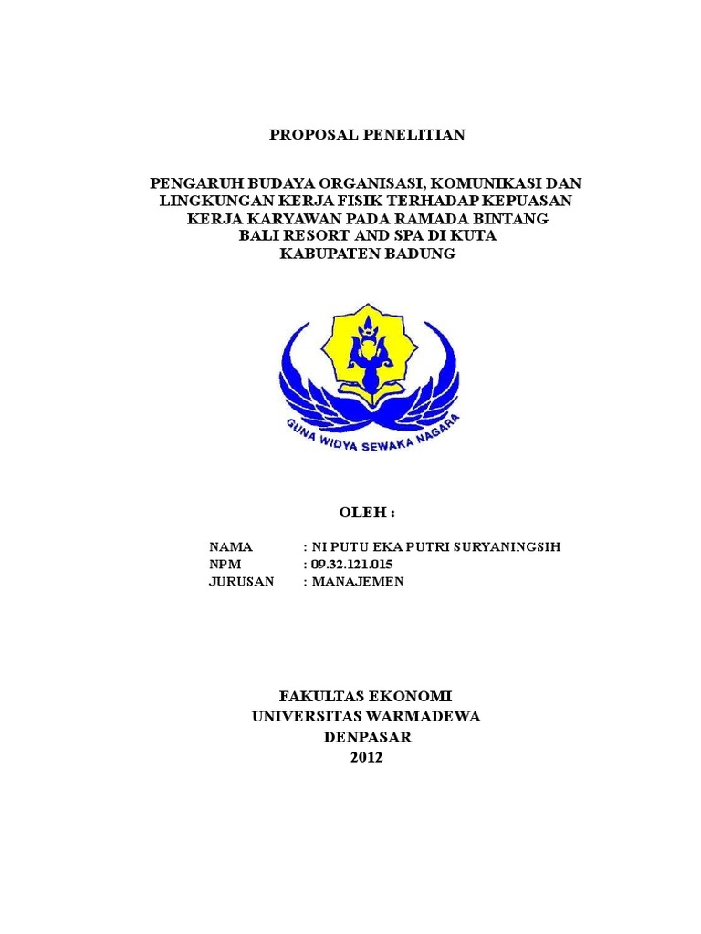 Contoh Proposal Skripsi Manajemen SDM | PDF