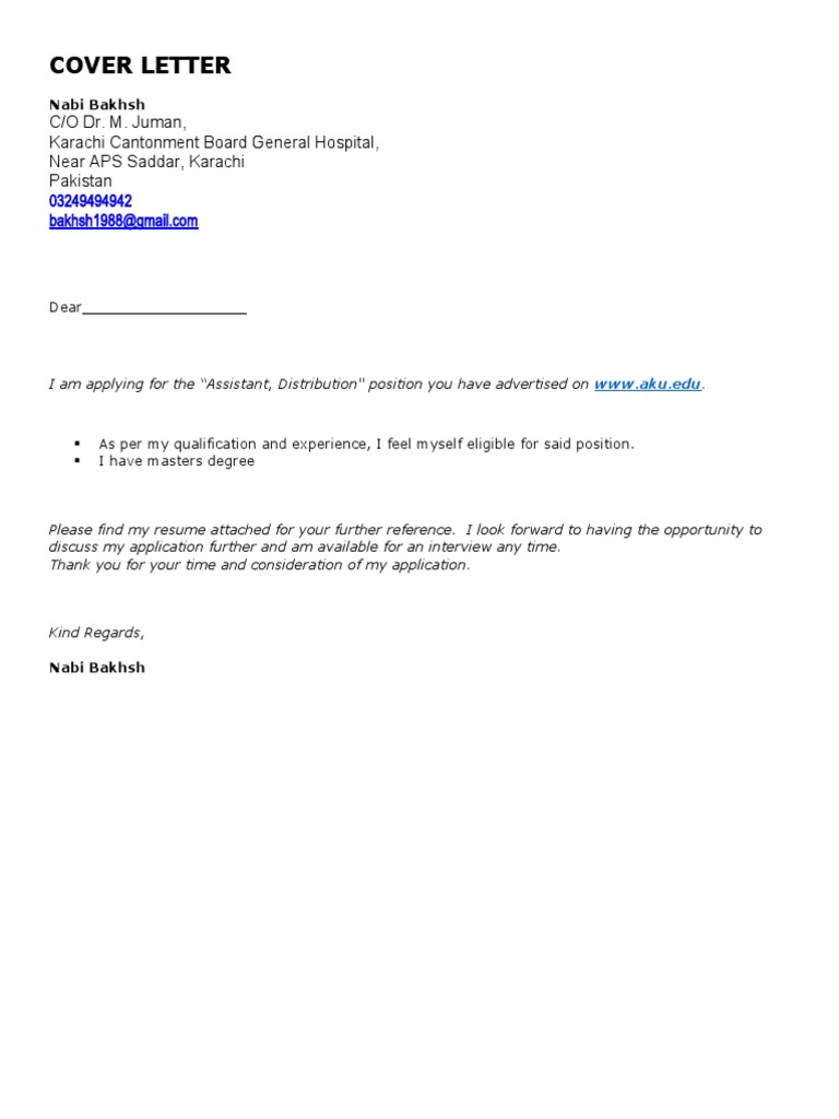 Cover Letter 1 | PDF | Self-Improvement | Religion & Spirituality