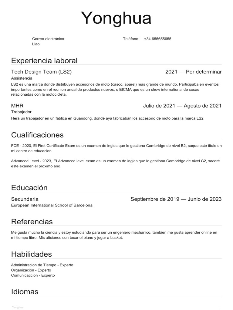 Mi CV | PDF
