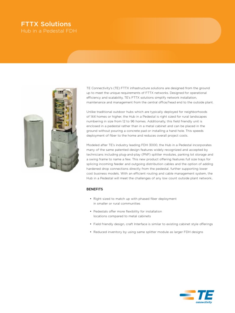 8-1017876 Tyco Informacion General Pedestal FTTX | Download Free PDF | Fiber To The X | Optical ...