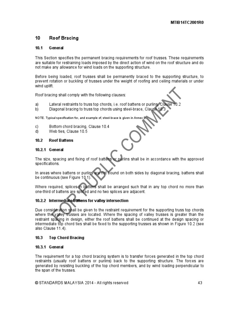 2 DMS 544 Part 8 - Clause 10 - Roof Bracing | PDF | Truss | Civil ...