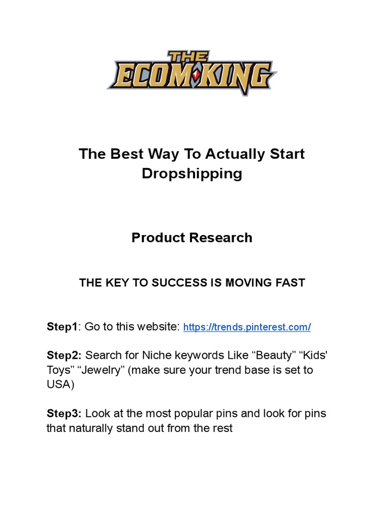 The Best Way To Actually Start Dropshipping | PDF | Marketing ... The Best Way To Actually Start Dropshipping | PDF | Marketing ...