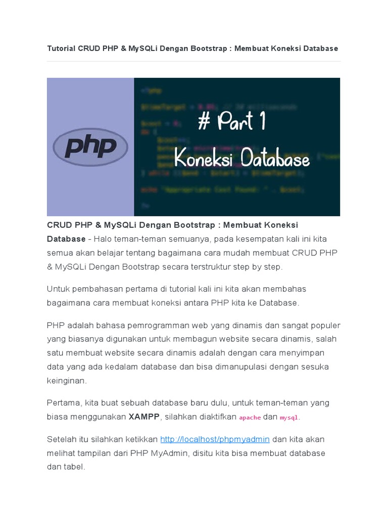 Tutorial CRUD PHP | PDF