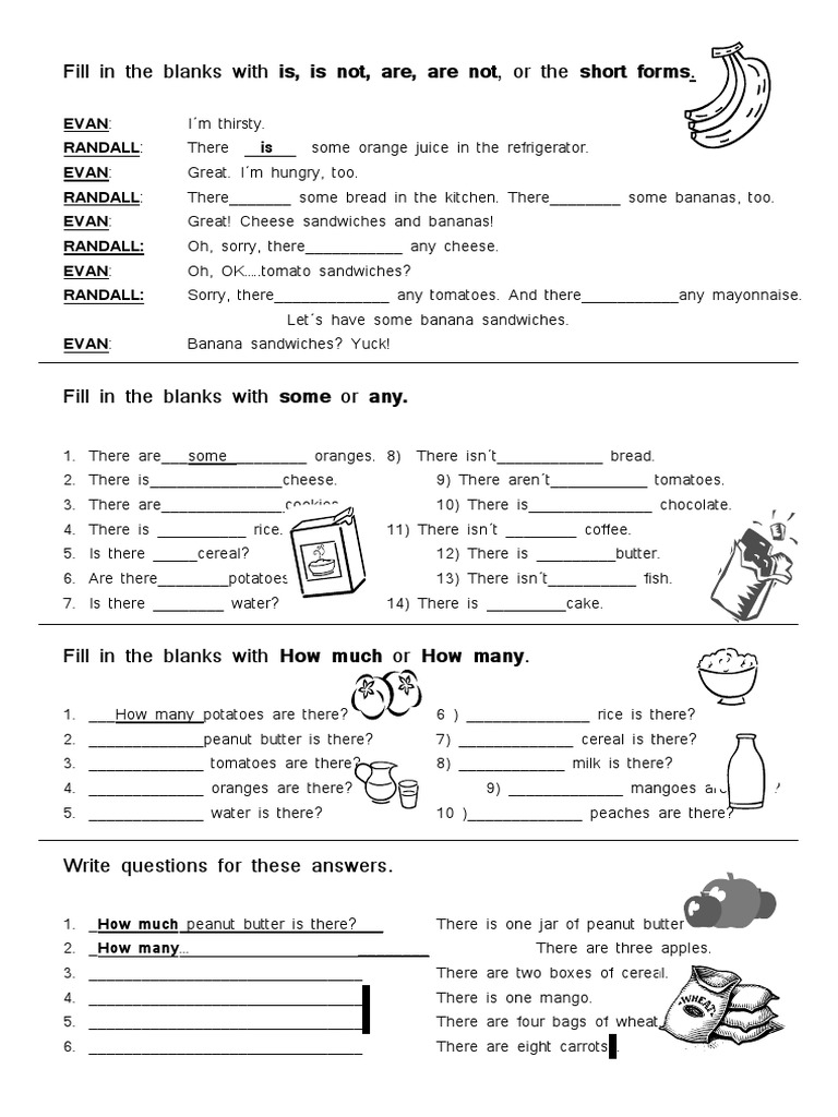 Some Any How Much How Many | PDF | Foods | Food And Drink