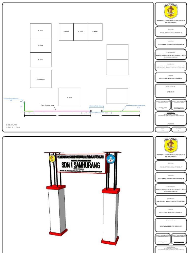 Soft Drawing Pagar SDN 1 Samhurang | PDF