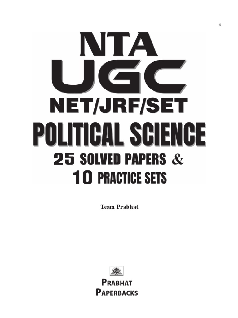 Nta Ugc Net - JRF - Set Political S - Team Prabhat | PDF | Politics | Social Science
