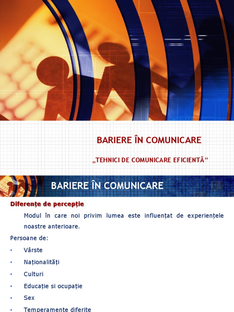 Bariere in Comunicare | PDF