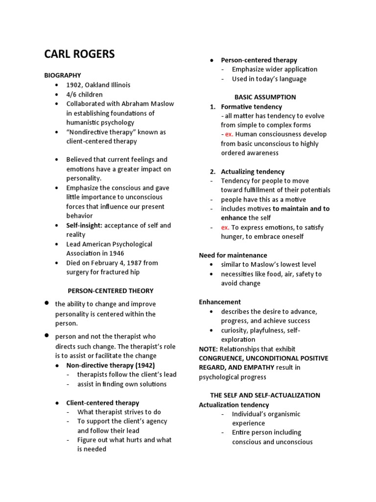 Carl Rogers | Download Free PDF | Psychotherapy | Cognitive Psychology