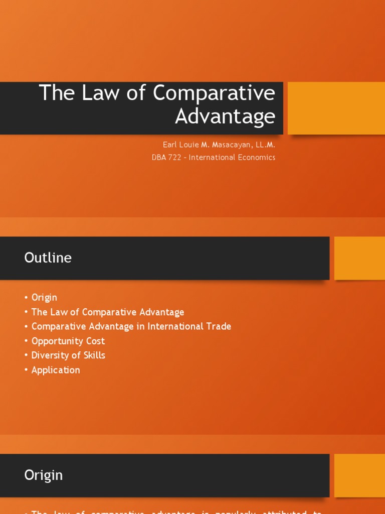 Law On Comparative Advantage | PDF | Comparative Advantage | Economics Law On Comparative Advantage | PDF | Comparative Advantage | Economics